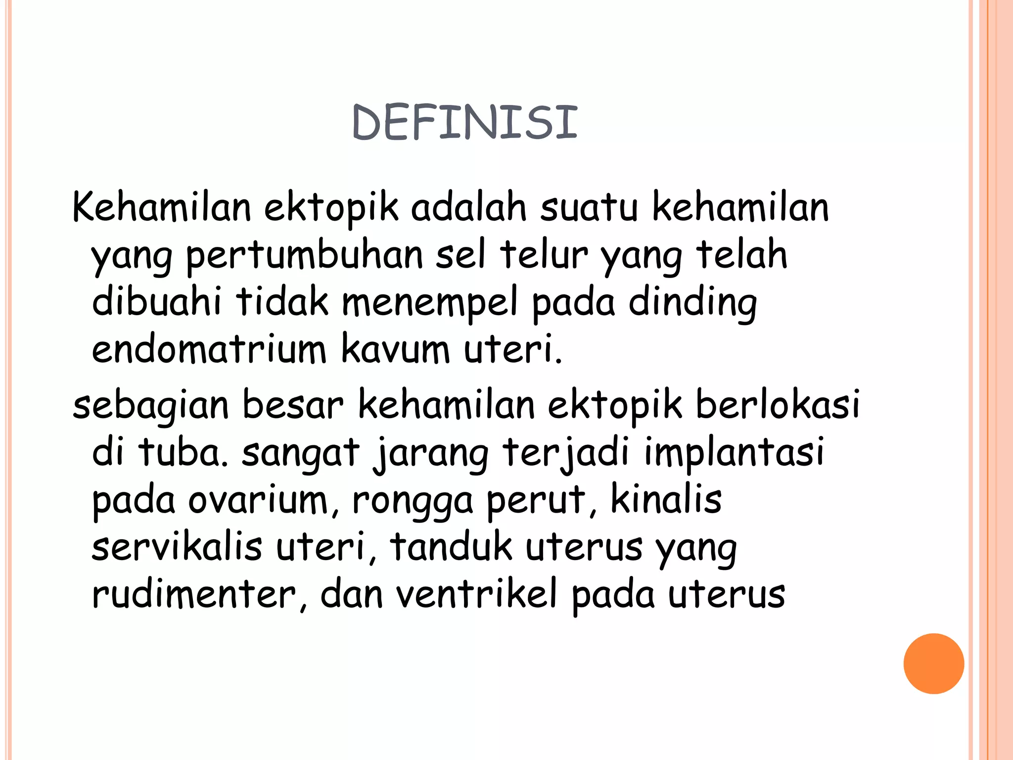 Kehamilan ektopik terganggu power point mahdiah(1) | PPTX