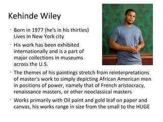 Kehinde Wiley Graphite Portrait | PPT