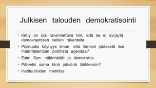 Kehitysyhteistyö ja julkinen talous | PPTX