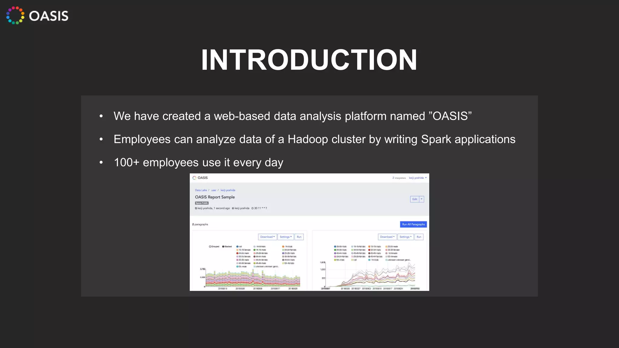 Oasis – data analysis platform for enterprise | PPT