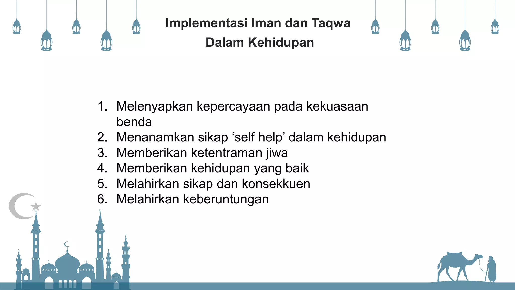 Keimanan dan Ketaqwaan Kepada Tuhan Yang Maha Esa | PPTX