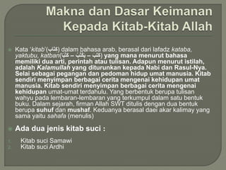 KEIMANAN KEPADA KITAB-KITAB ALLAH SWT | PPT
