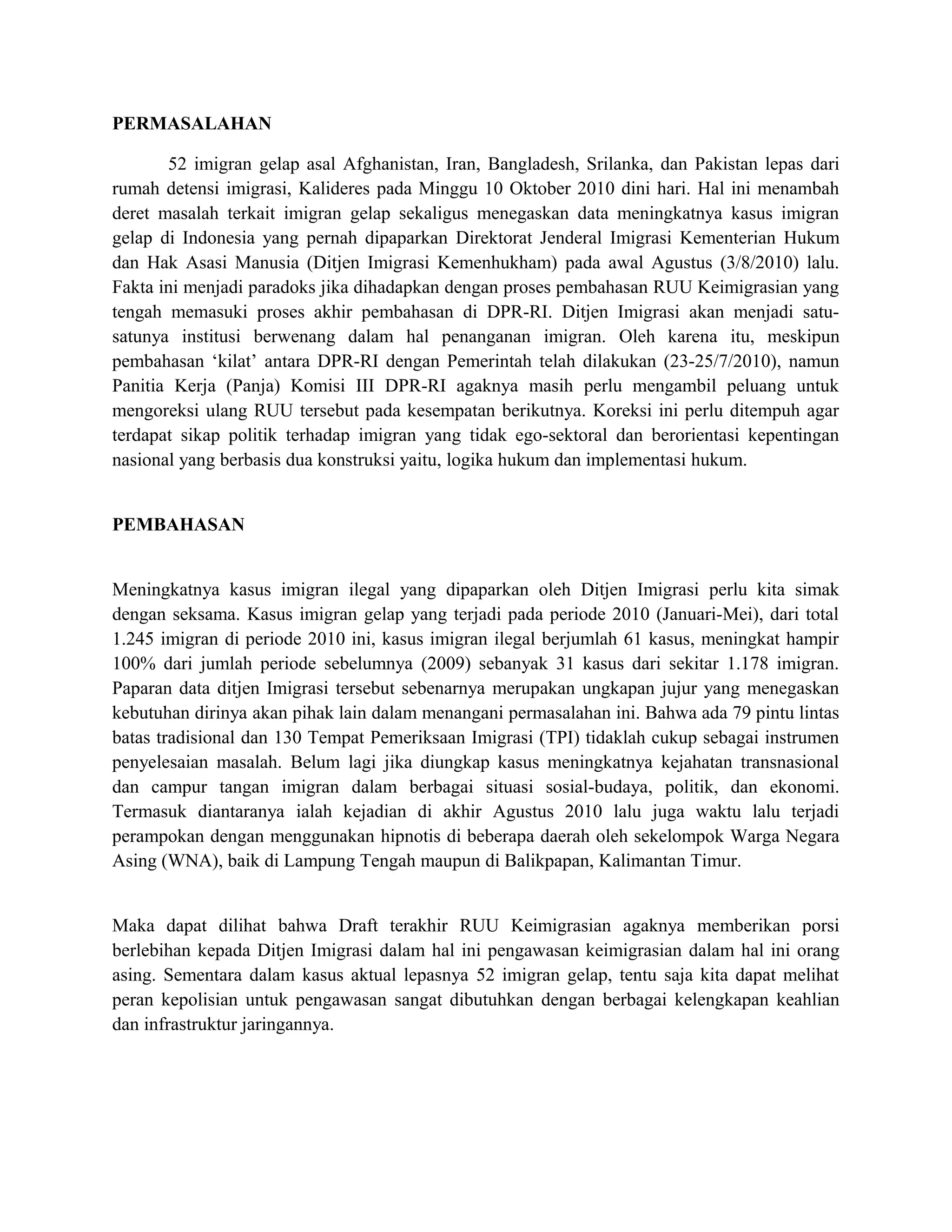 Keimigrasian dan kewarganegaraan | DOC