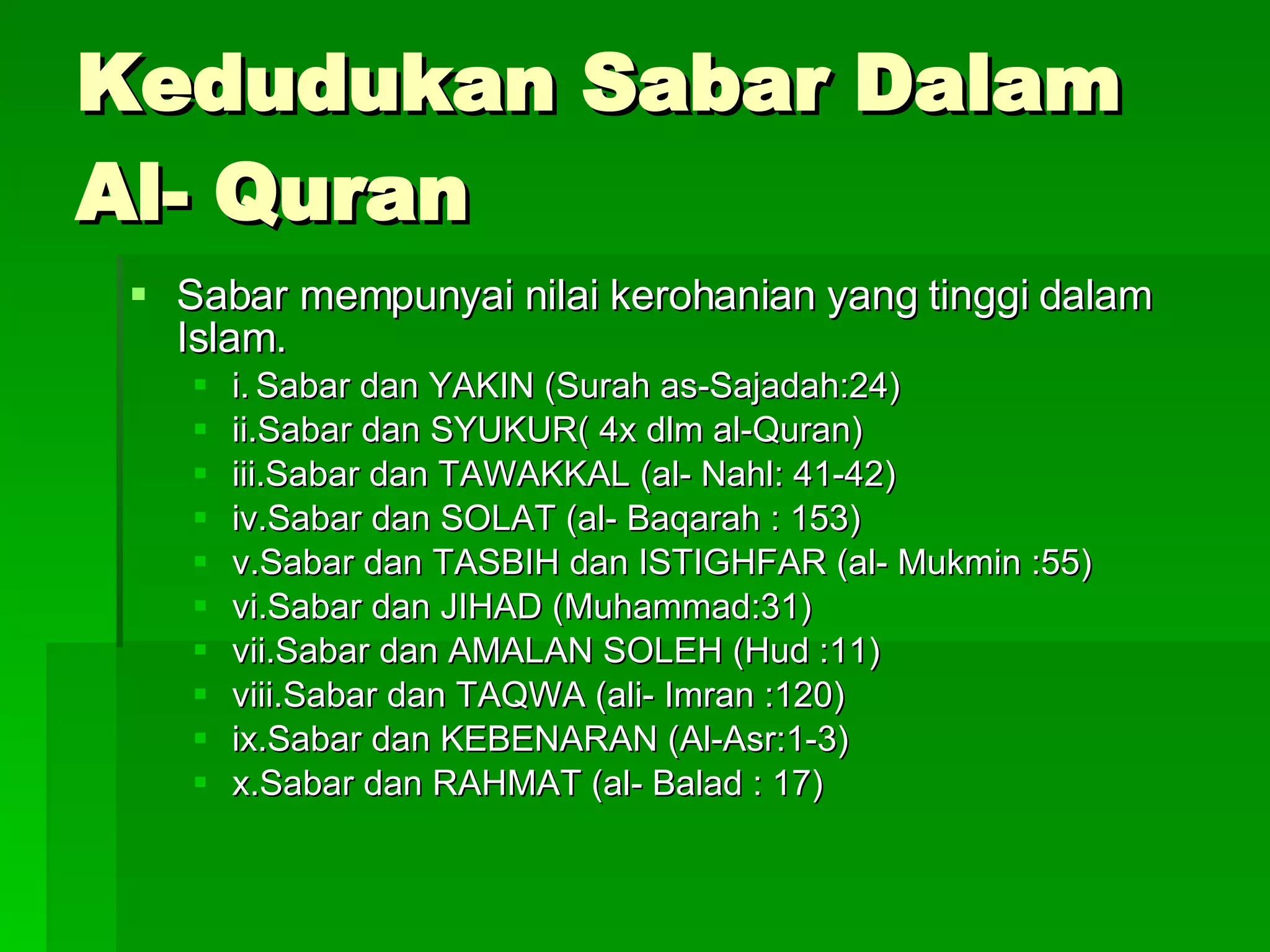 Keindahan Sabar | PPT
