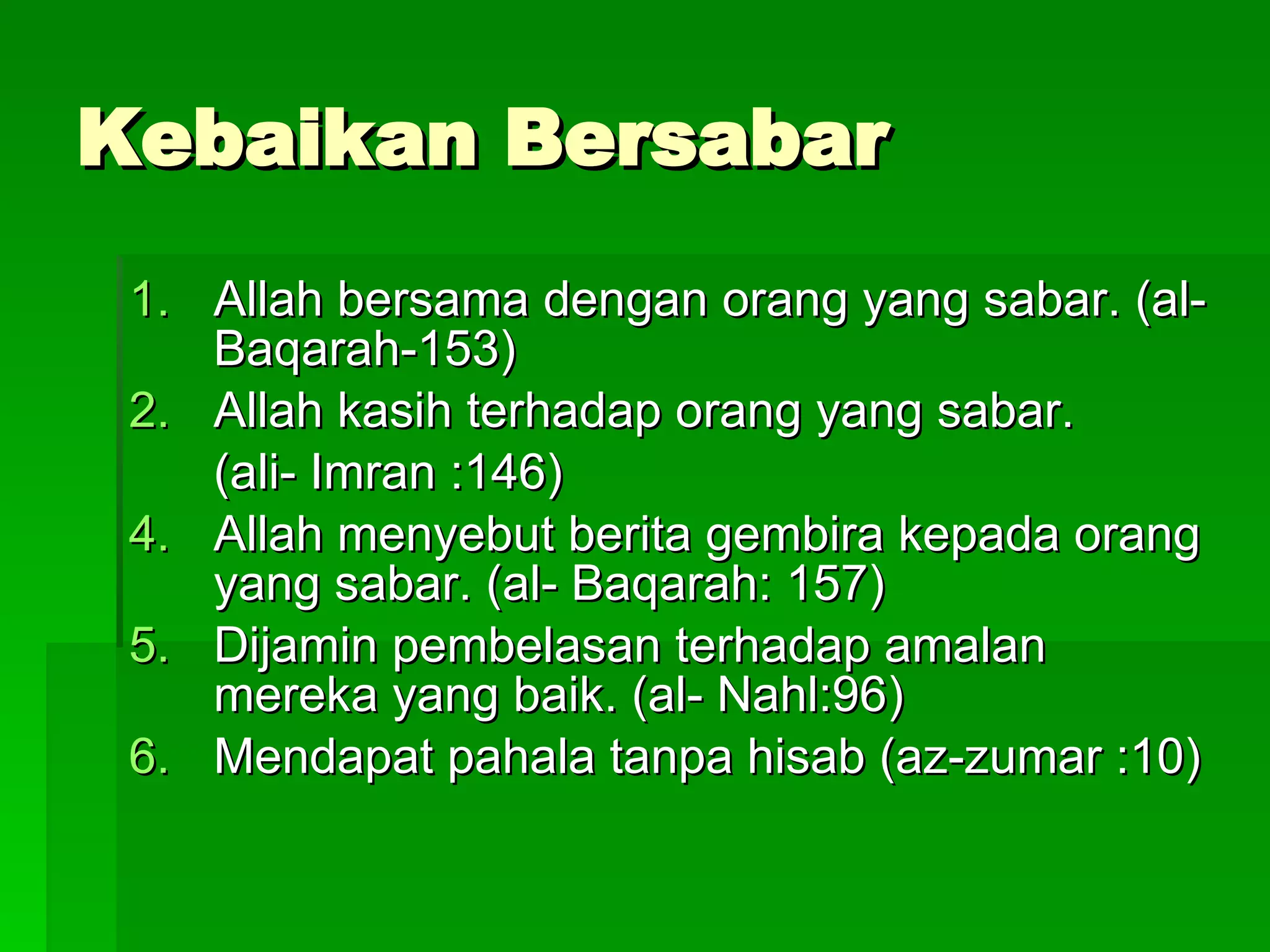 Keindahan Sabar | PPT