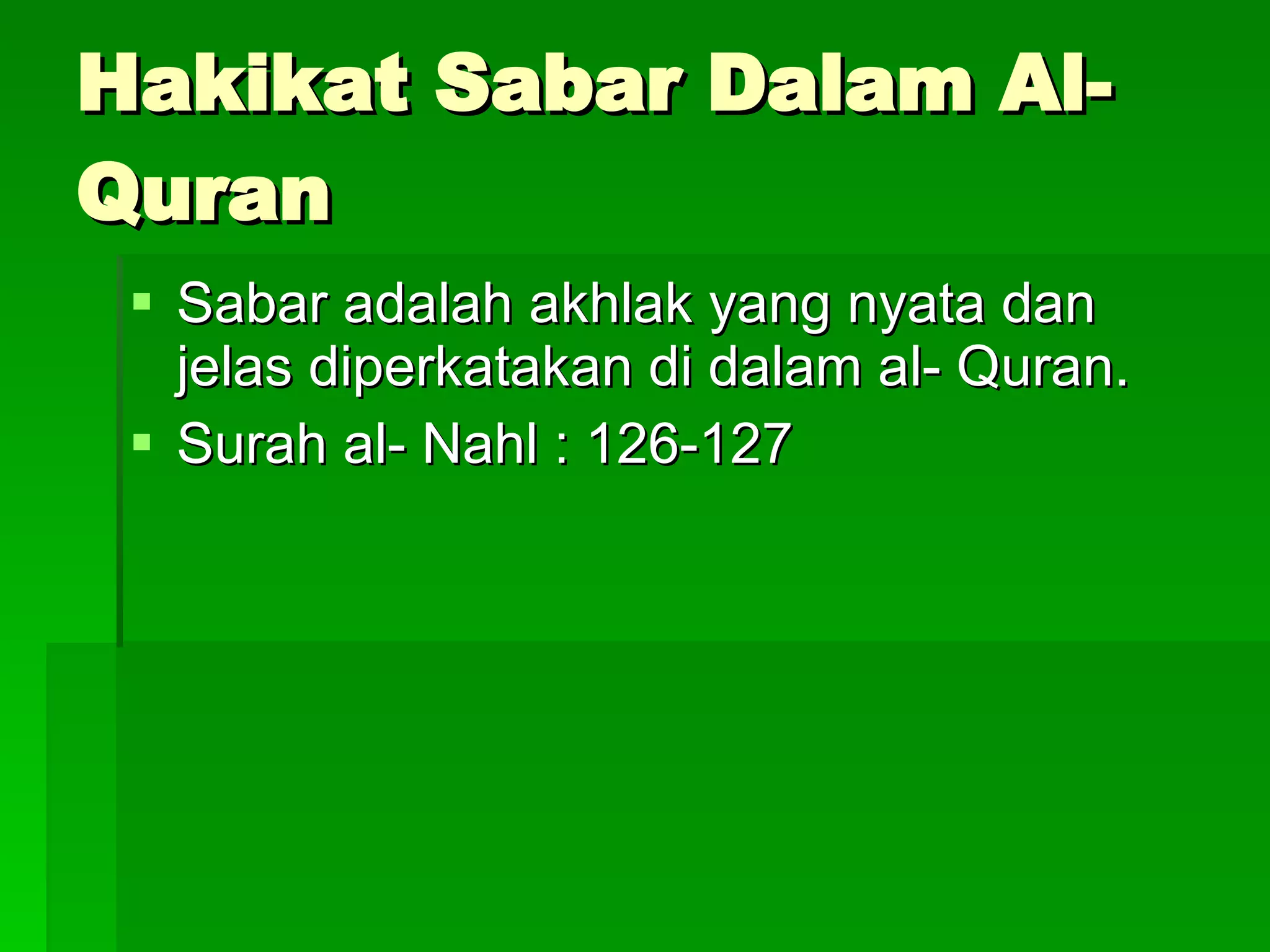 Keindahan Sabar | PPT