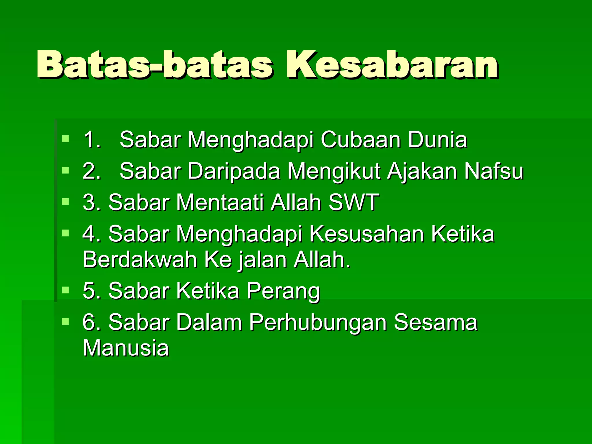 Keindahan Sabar | PPT