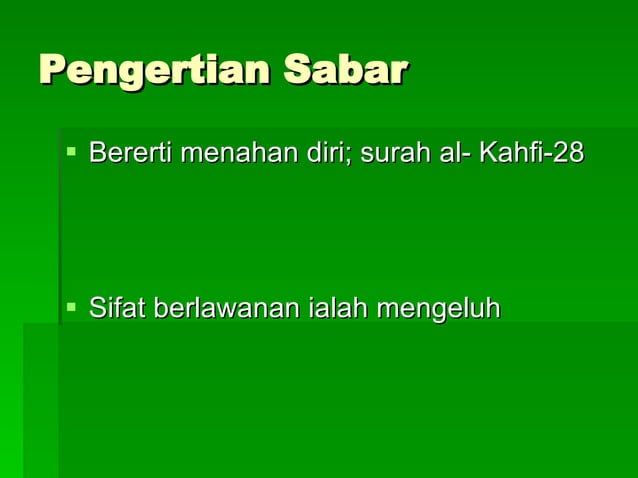 Keindahan Sabar | PPT