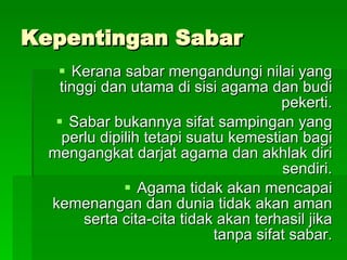 Keindahan Sabar | PPT