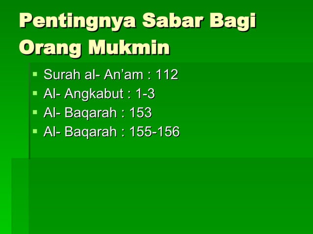 Keindahan Sabar | PPT