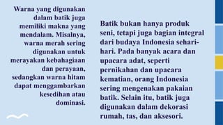 Keindahan Kreasi Batik nusantara yang harus di lestarikan bersama ...