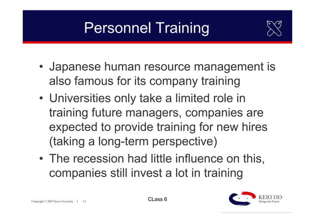 Keio university class 6 human resource management in japan | PPT