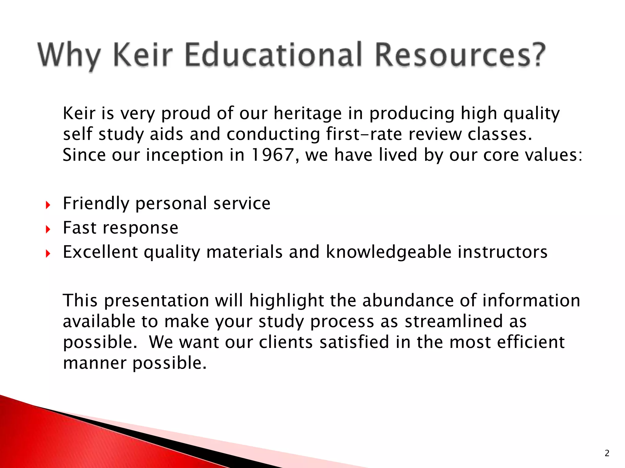 Keir Educational Resources | PPTX