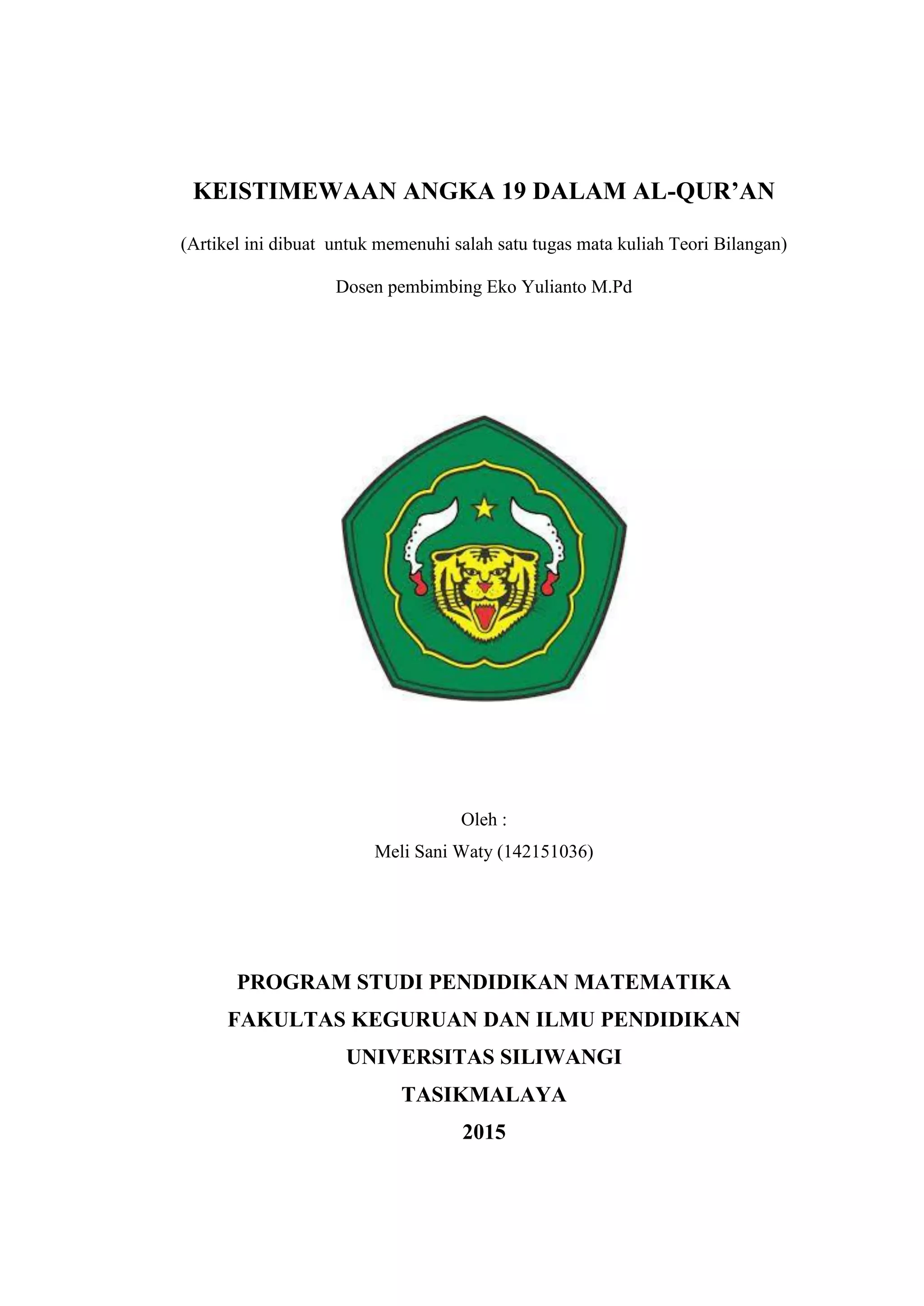 Keistimewaan angka 19 dalam al-quran | PDF