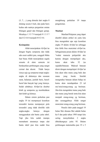 Keistimewaan angka 19 dalam al-quran | PDF