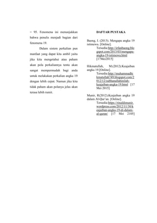 Keistimewaan angka 19 dalam al-quran | PDF