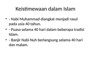 Keistimewaan Angka 40 yang Menjadi simbol kematangan | PPTX