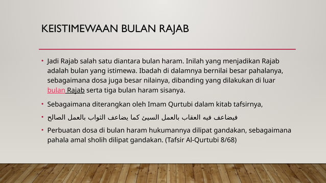 Keistimewaan Bulan Rajab Keistimewaan Bulan Rajab.pptx