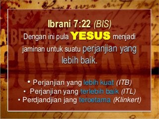 Yesus: Keistimewaan Keimamatan-Nya | PPTX