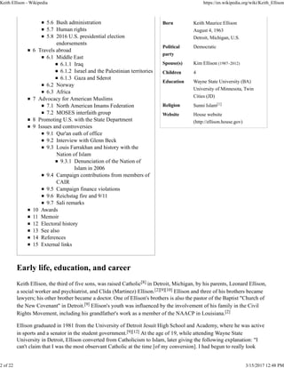 Keith ellison wikipedia (highlighted) | PDF