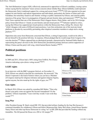 Keith ellison wikipedia (highlighted) | PDF