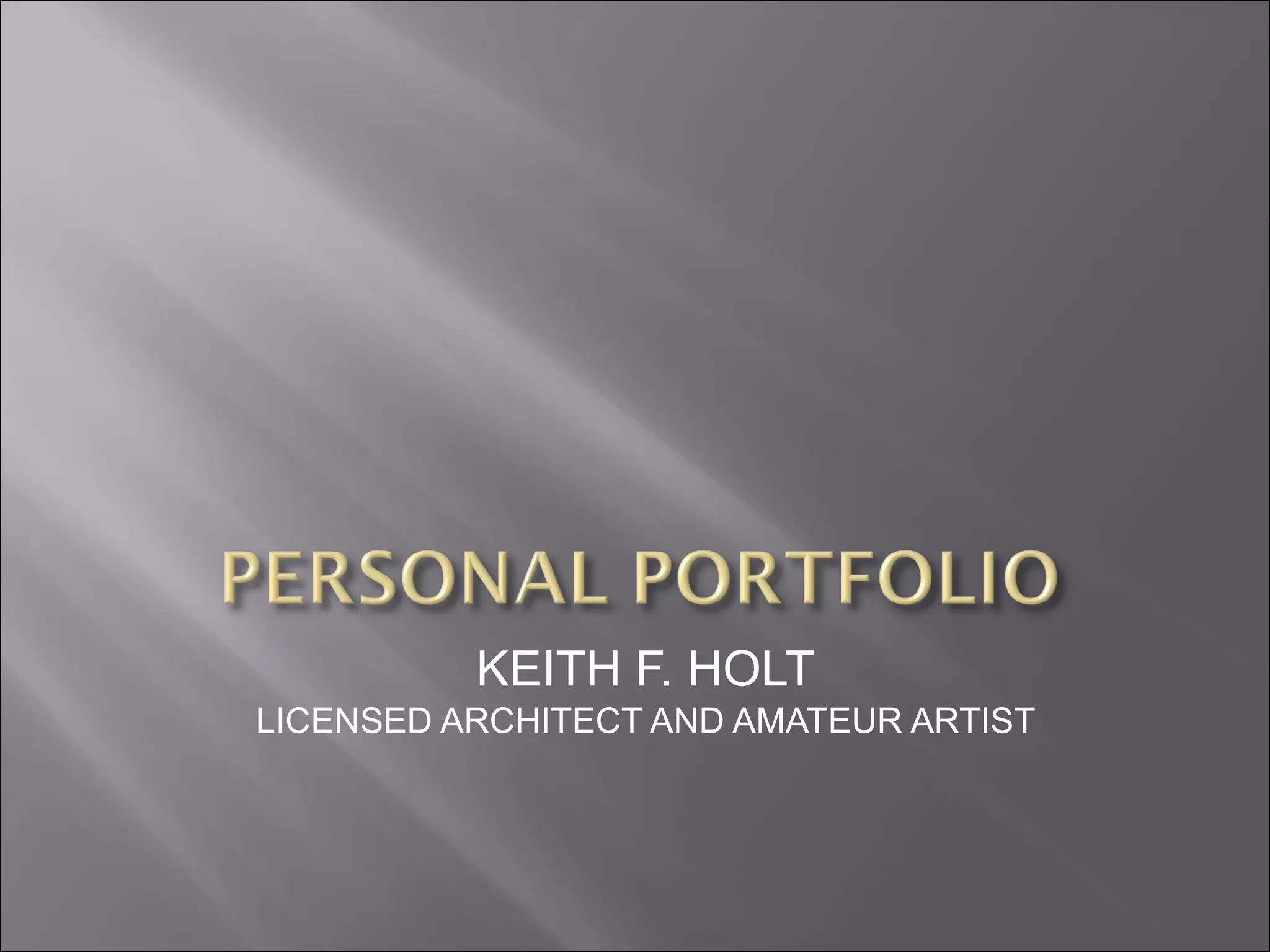 Keith Holt Personal Portfolio2 | PPT | Green Vehicles | Auto Type