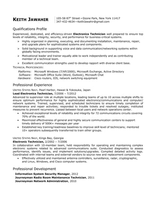 Keith jawahir resume | DOC