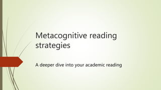 Metacognitive Reading Strategies | PPTX