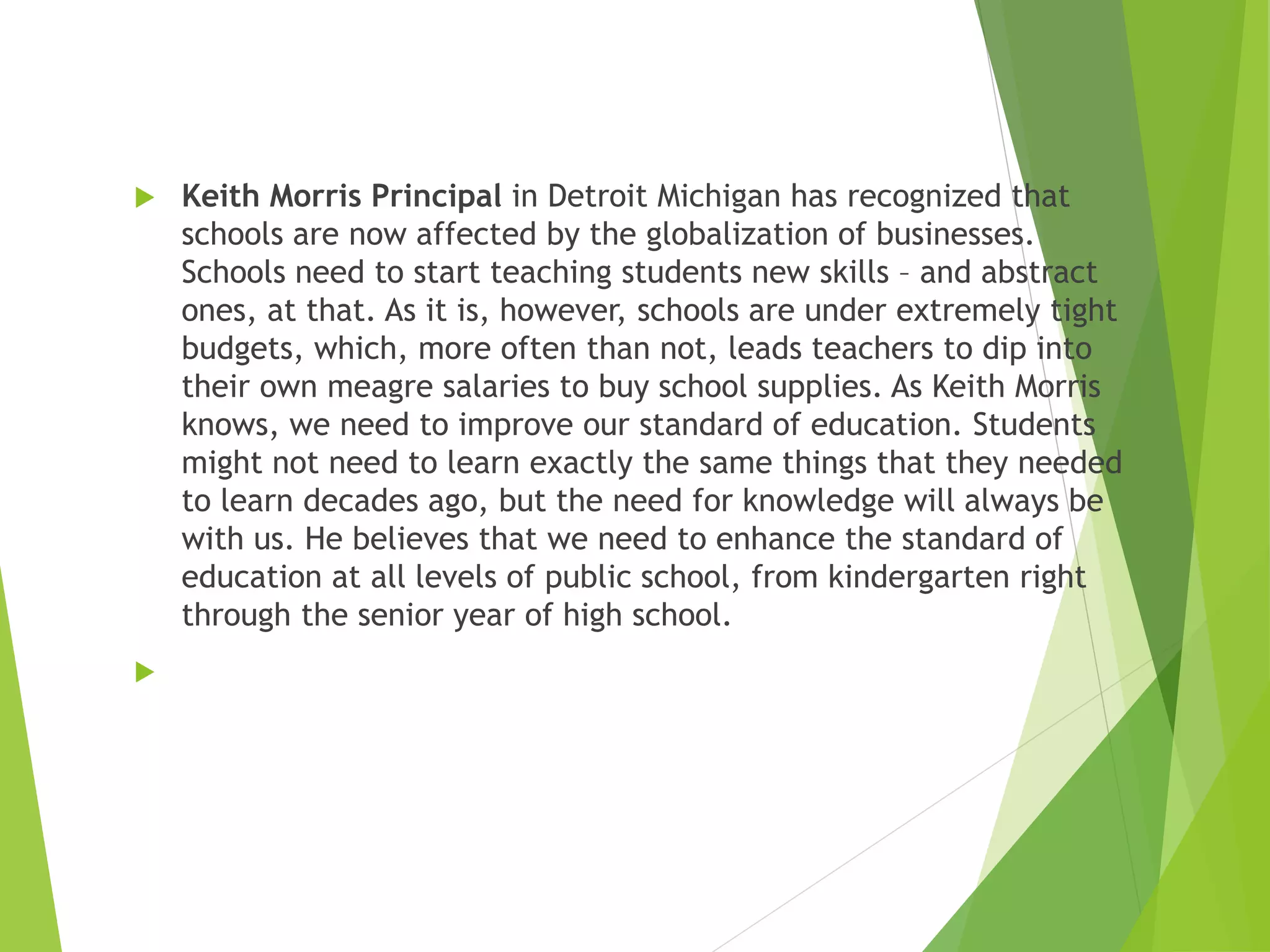 Keith morris, principal and educator | PPT