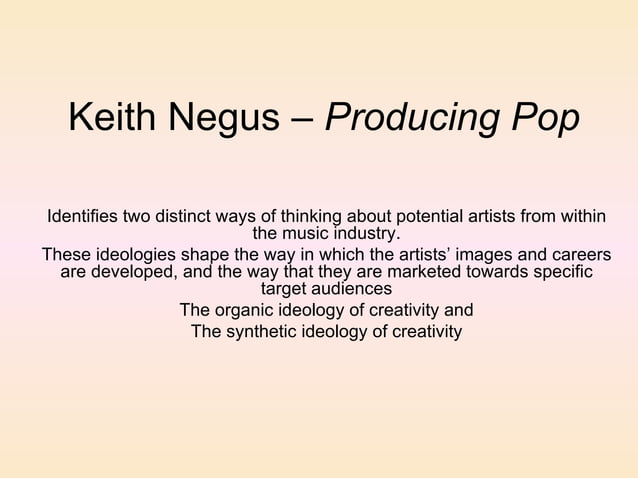 Keith negus – producing pop | PPT