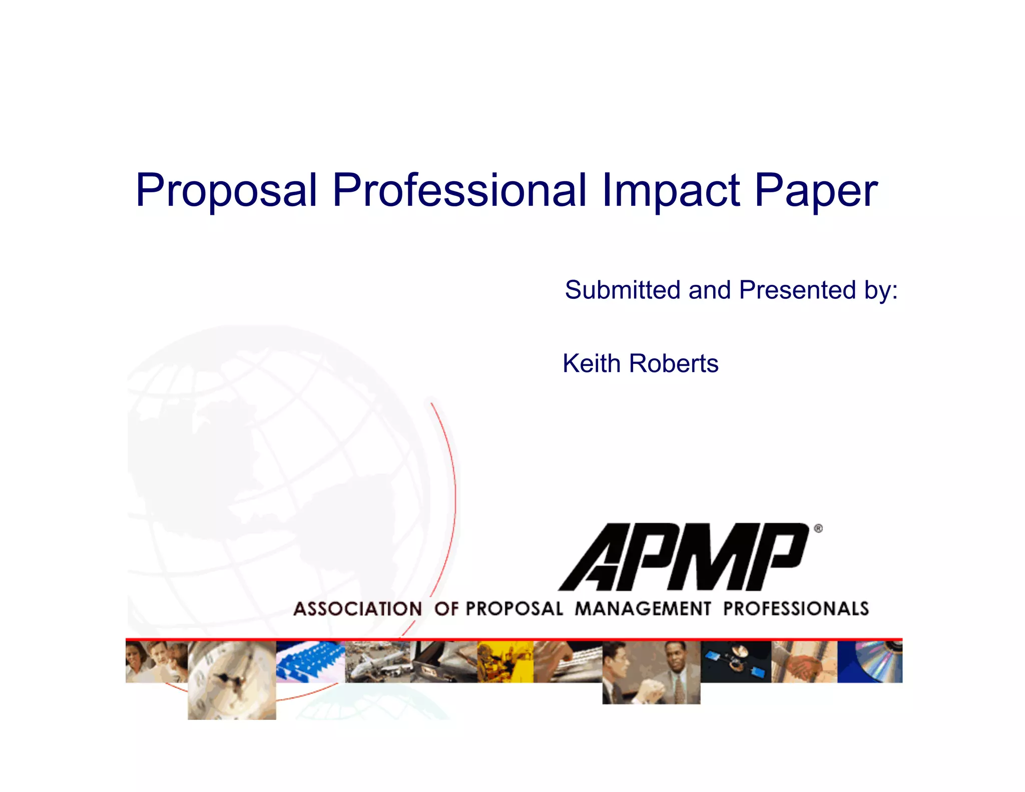 APMP Proposal Professional Impact Paper | PDF