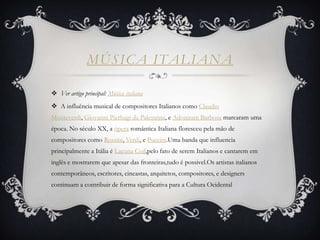 Cultura Italiana | PPTX