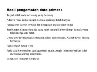 KEJADIAN RETAK RIGID PAVEMENT JALAN TOL CIPULARANG.ppt