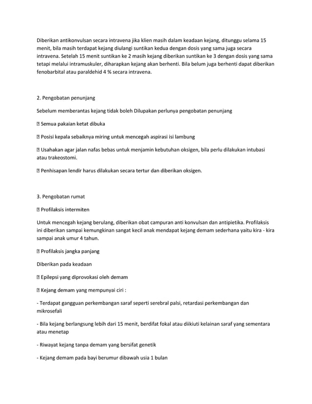 Kejang demam pada anak AKPER PEMKAB MUNA | DOCX