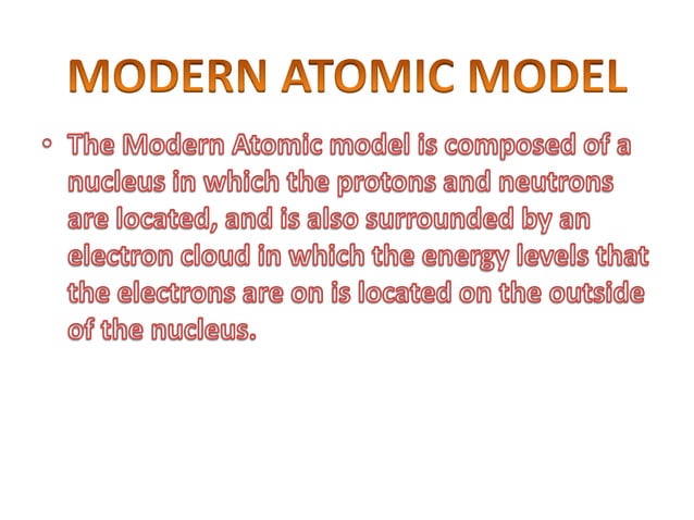 Modern Atomic Model | PPTX