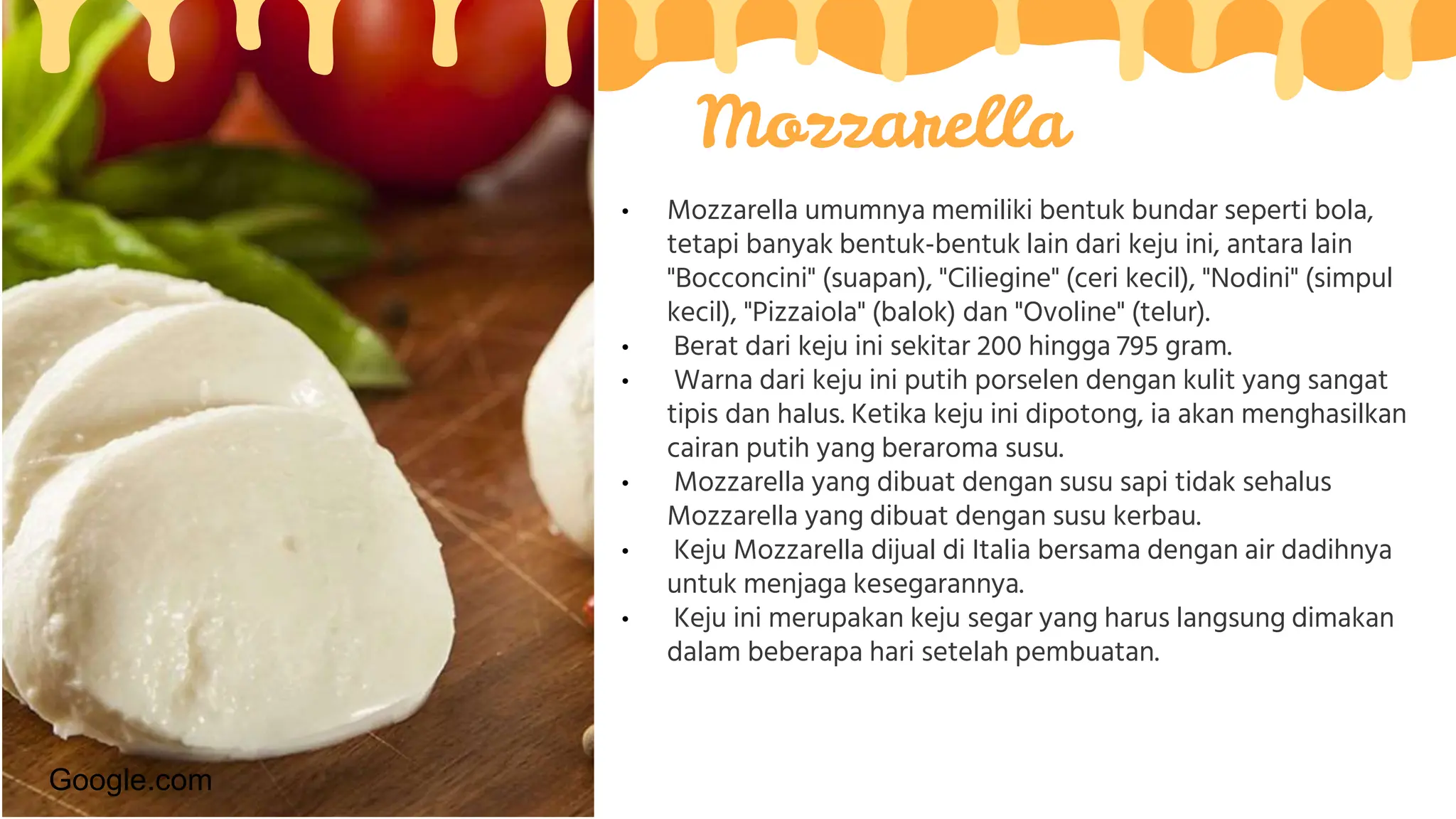 macam-macam jenis keju serta olahannya dalam makanan | PPTX