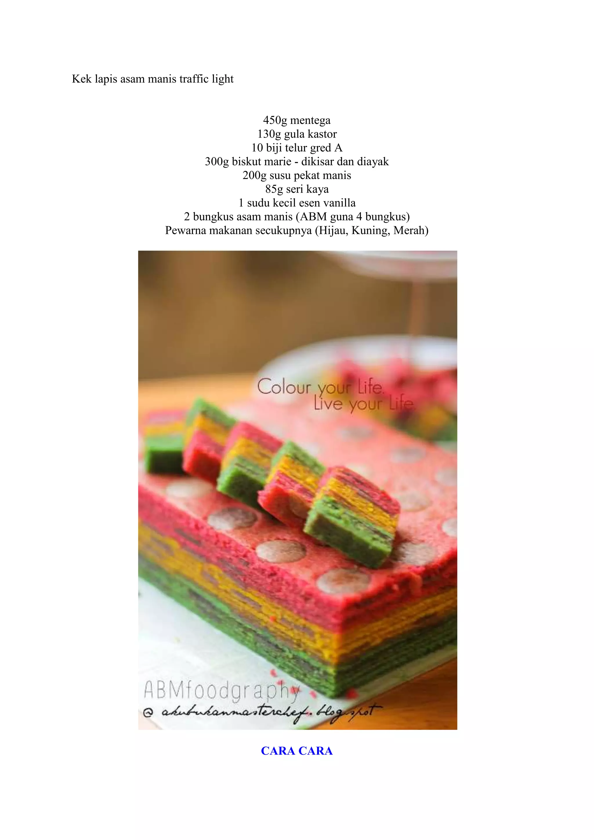 Kek lapis goyang dangdut | DOCX