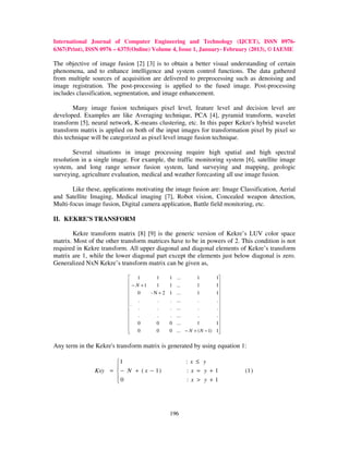 Kekre’s hybrid wavelet transform technique with dct, walsh, hartley and kekre’s | PDF