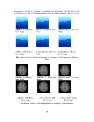 Kekre’s hybrid wavelet transform technique with dct, walsh, hartley and kekre’s | PDF