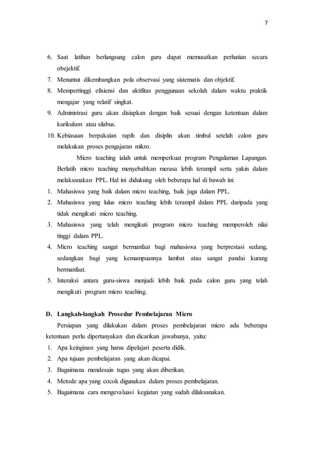 micro teaching | DOCX