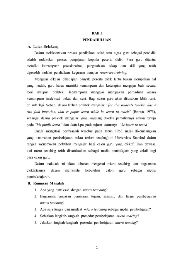 micro teaching | DOCX