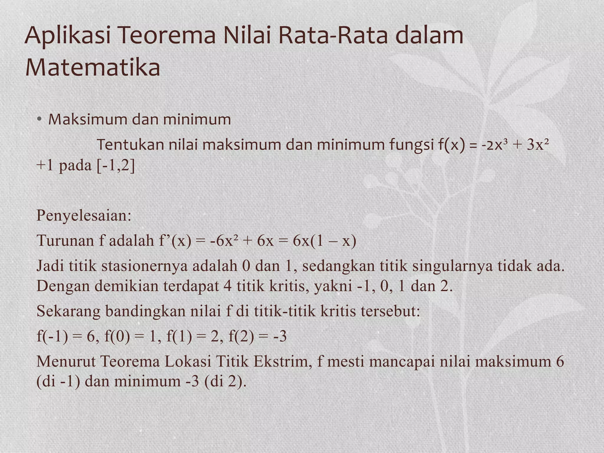 Teorema Nilai Rata-Rata Cauchy | PPTX