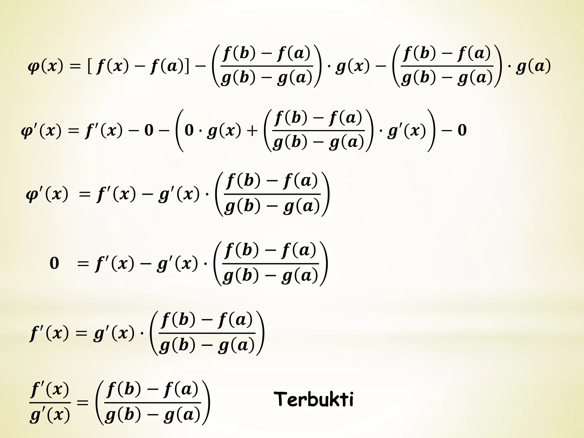 Teorema Nilai Rata-Rata Cauchy | PPTX