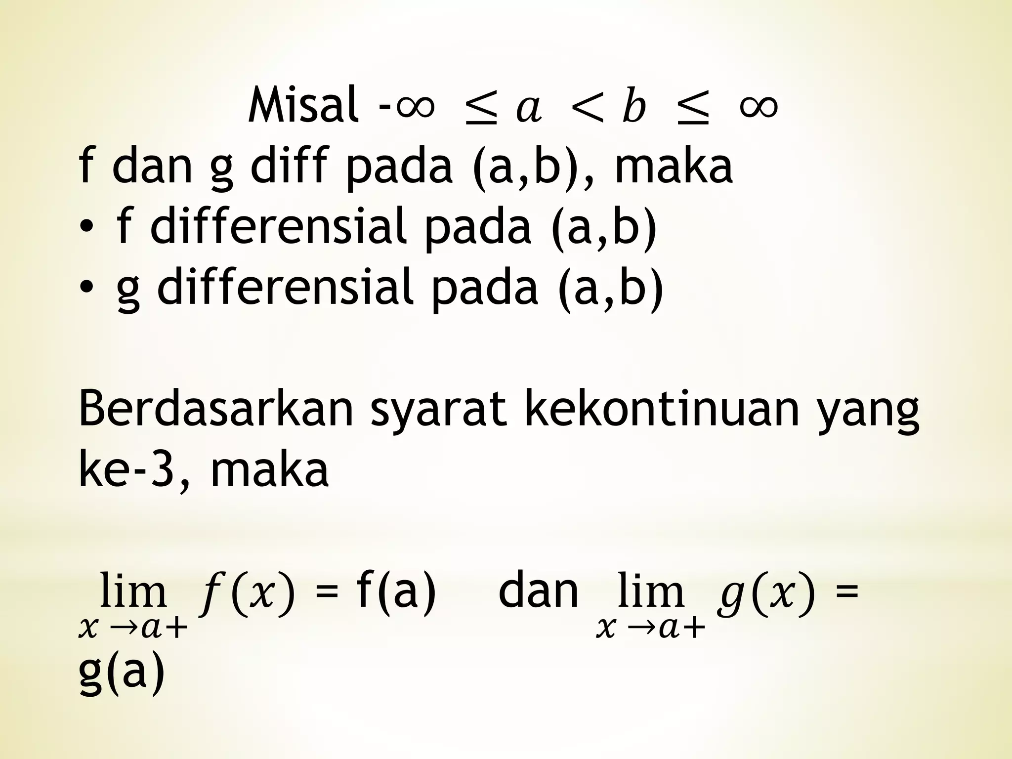Teorema Nilai Rata-Rata Cauchy | PPTX
