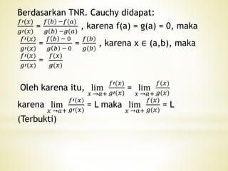 Teorema Nilai Rata-Rata Cauchy | PPTX