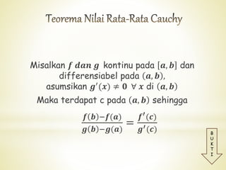 Teorema Nilai Rata-Rata Cauchy | PPTX