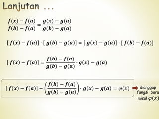 Teorema Nilai Rata-Rata Cauchy | PPTX