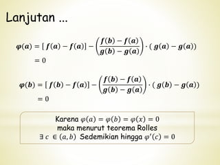 Teorema Nilai Rata-Rata Cauchy | PPTX