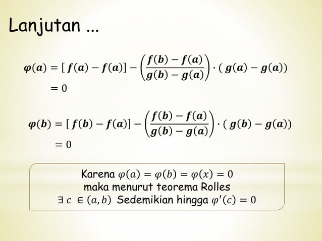 Teorema Nilai Rata-Rata Cauchy | PPTX