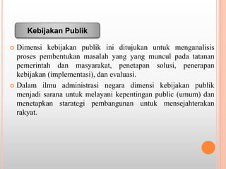 Pengertian kebijakan, publik dan kebijakan publik | PPTX